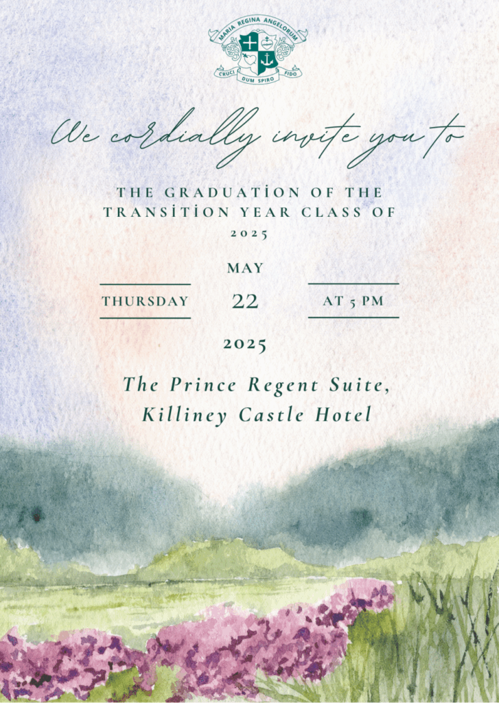 Transition Year Graduation, 22nd May 2025 at 5pm, The Prince Regent ...